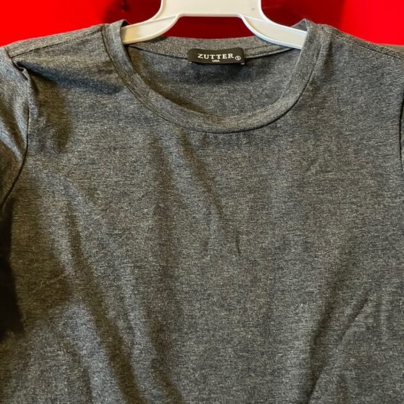 Zutter | Tops | Zutter Made In Usa Grey Tshirt New Without Tags | Poshmark